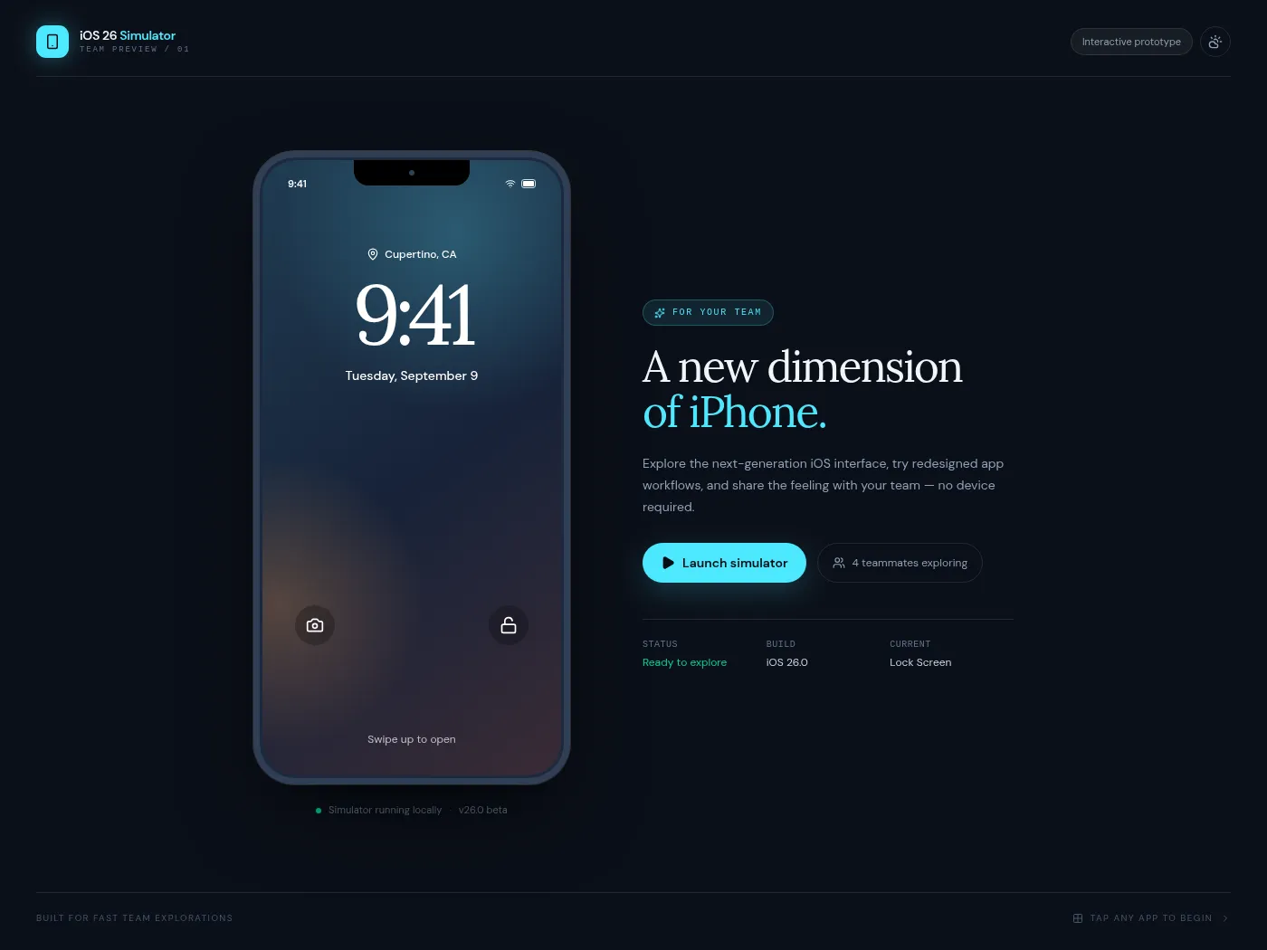 iOS 26 Web Simulator