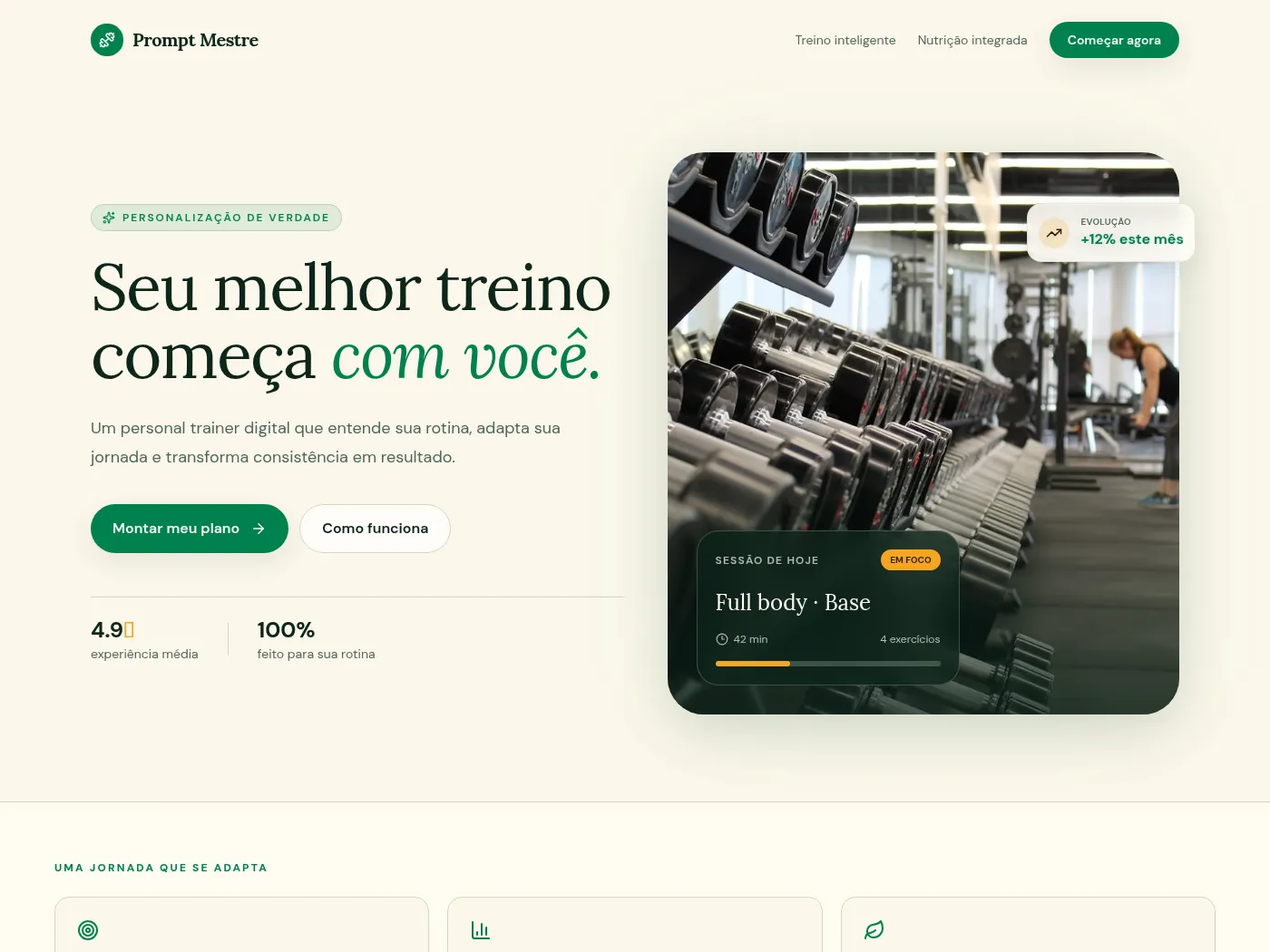 Prompt Mestre Fitness AI