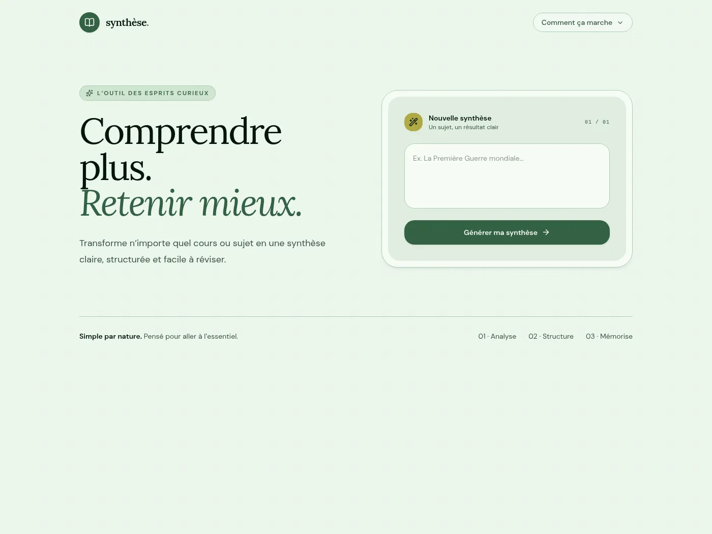 Smart Synthèse Generator