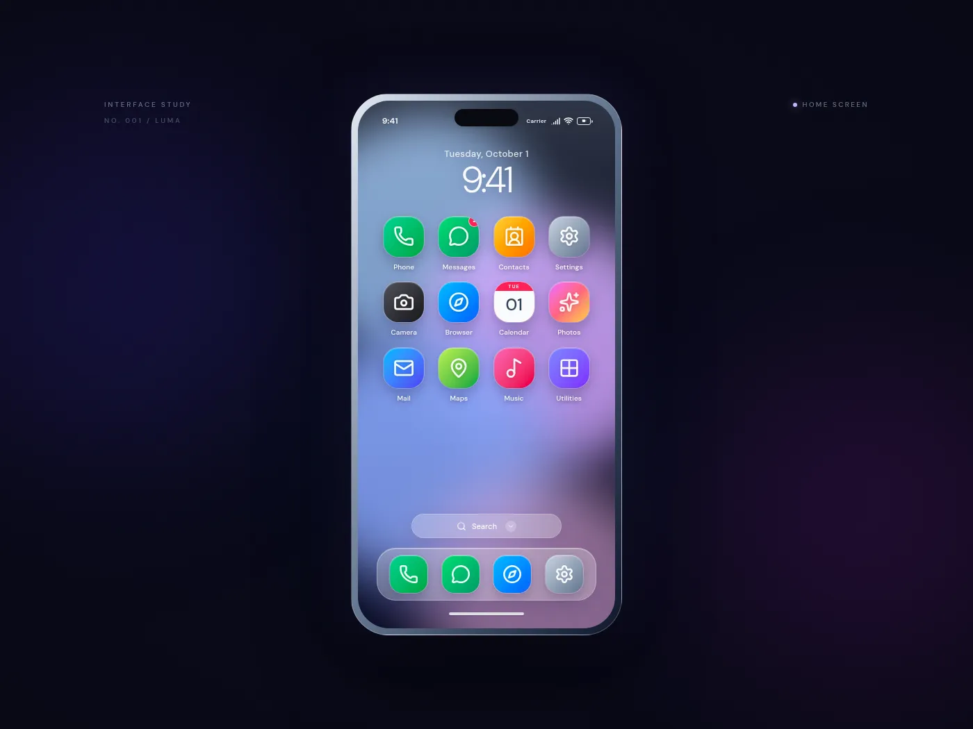 iOS-Inspired UI Mockup