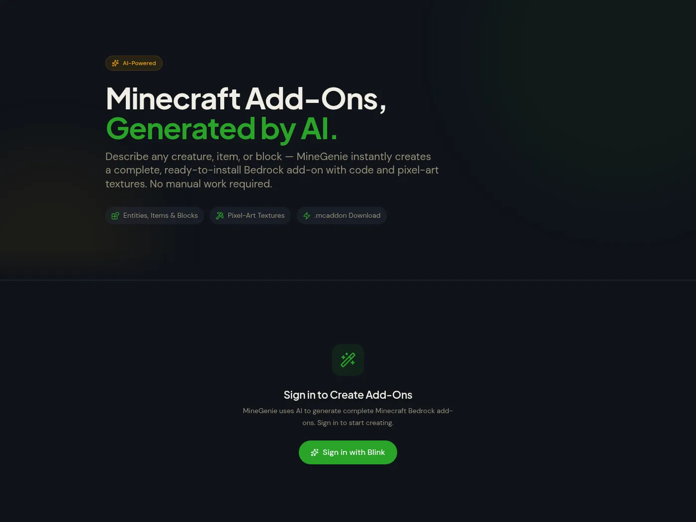 MineGenie AI Add-On Maker
