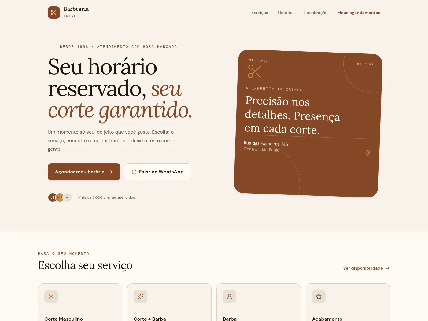 Irineu Barber Scheduler