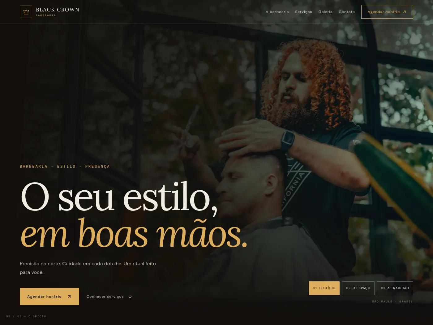 Black Crown Barbearia Site