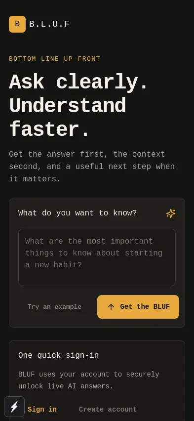 BLUF Summary Assistant