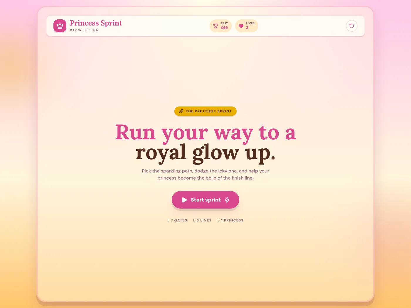 Princess Sprint Glow Up