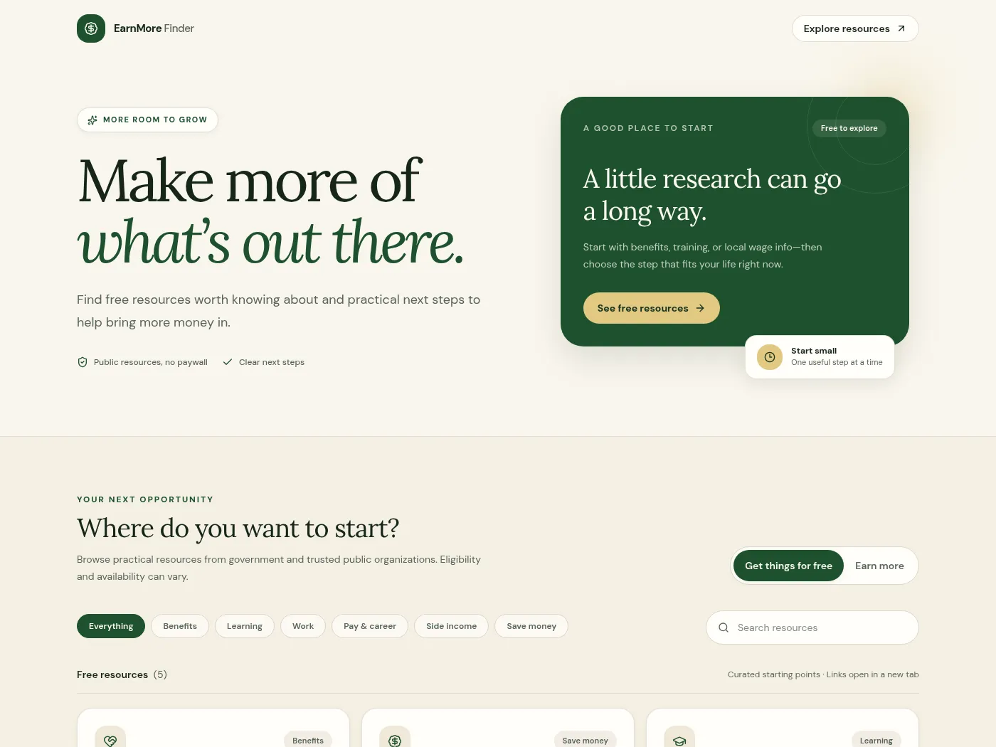 EarnMore Finder