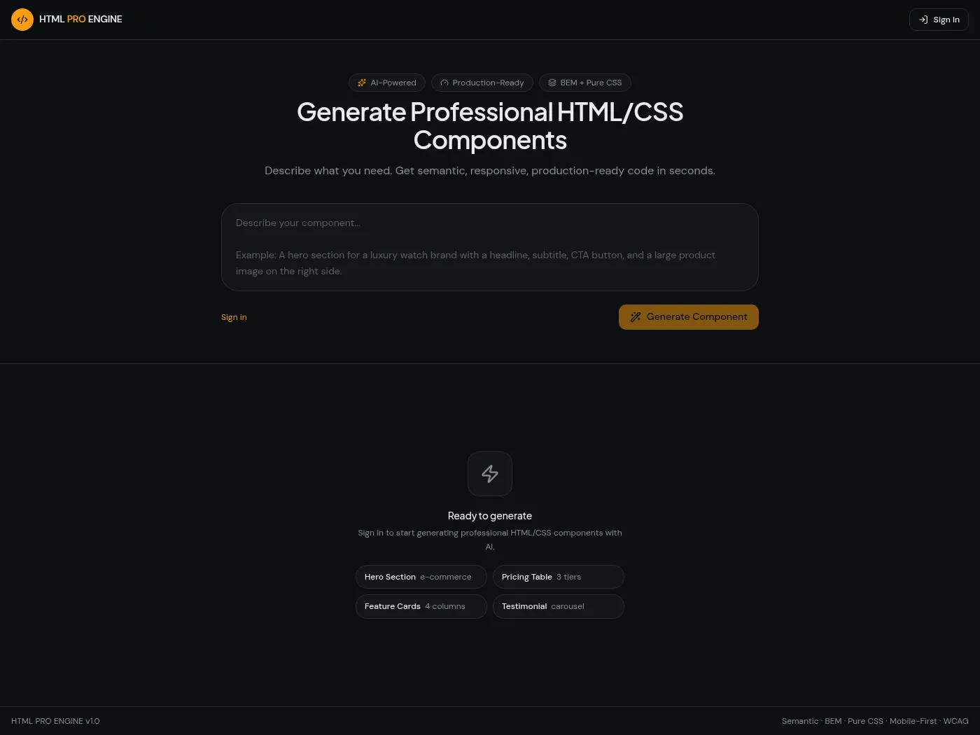 HTML PRO ENGINE