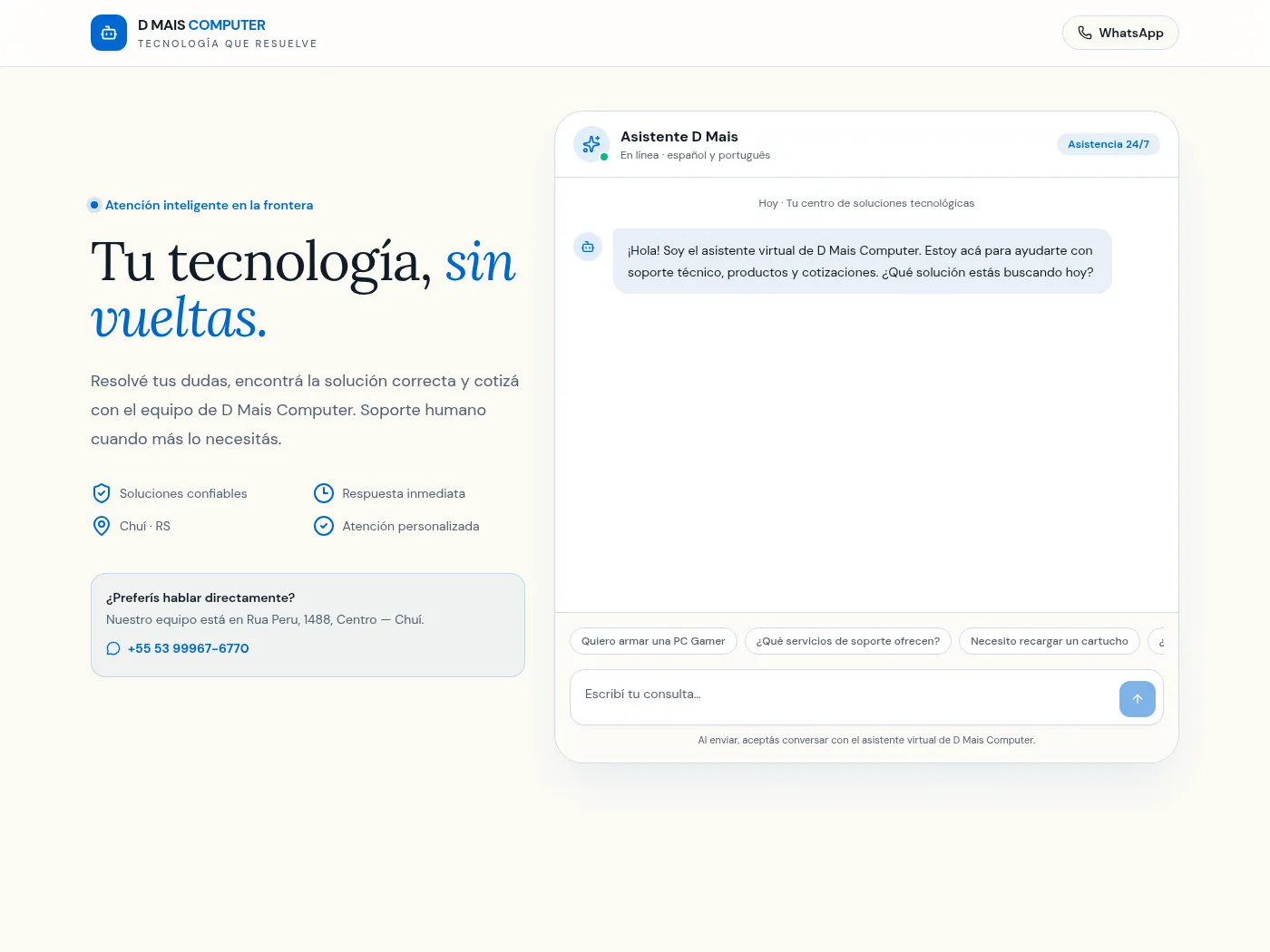 D Mais Virtual Assistant
