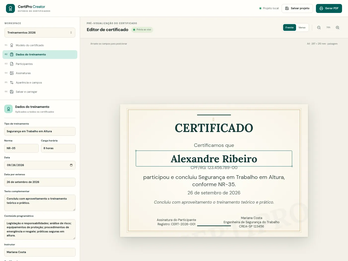 CertiPro Creator
