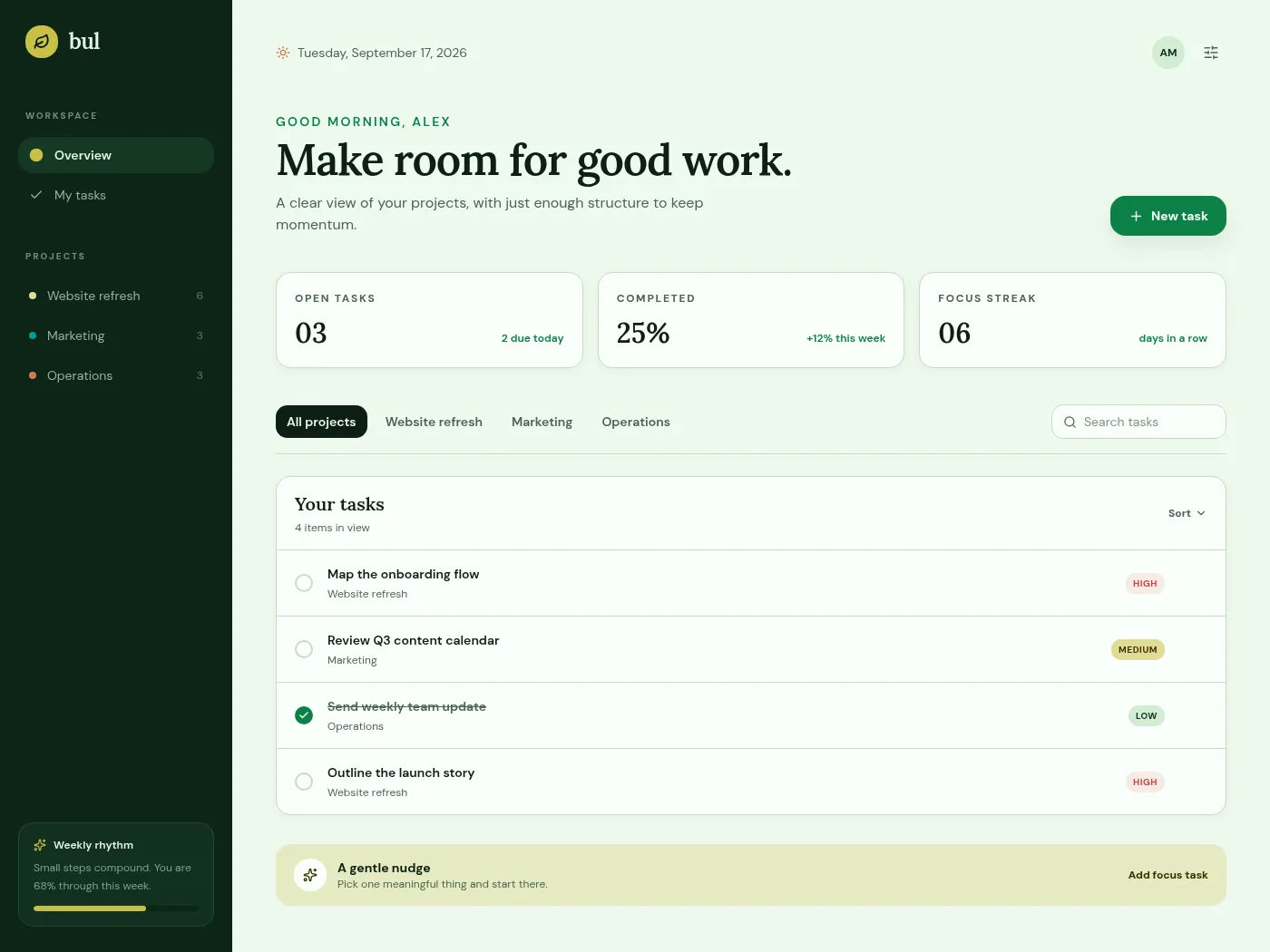 Bul Productivity Tracker