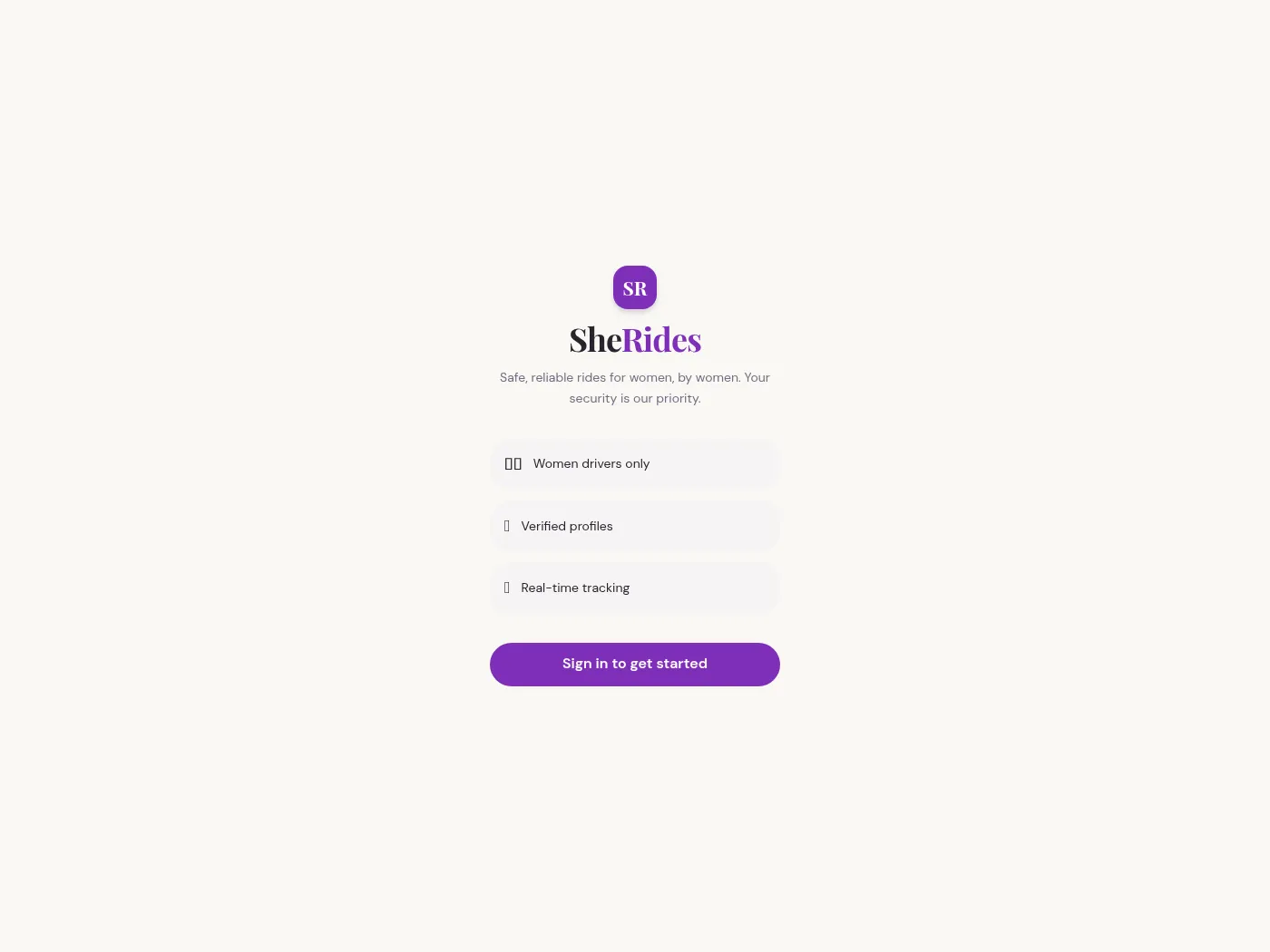 SheRides Driver App