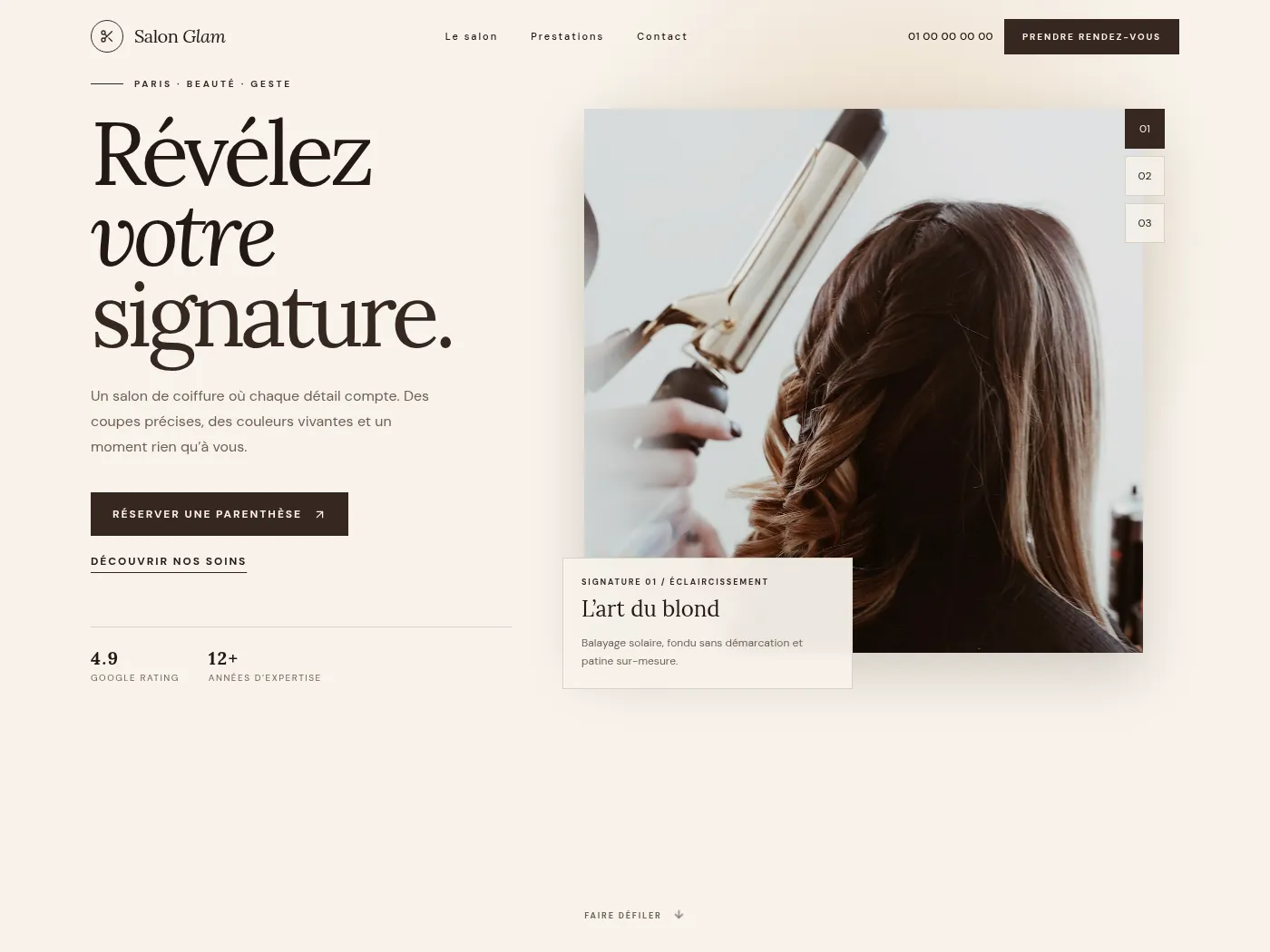 Salon Glam Website