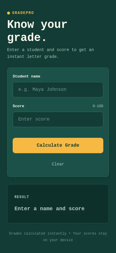 GradePro: Android Calculator