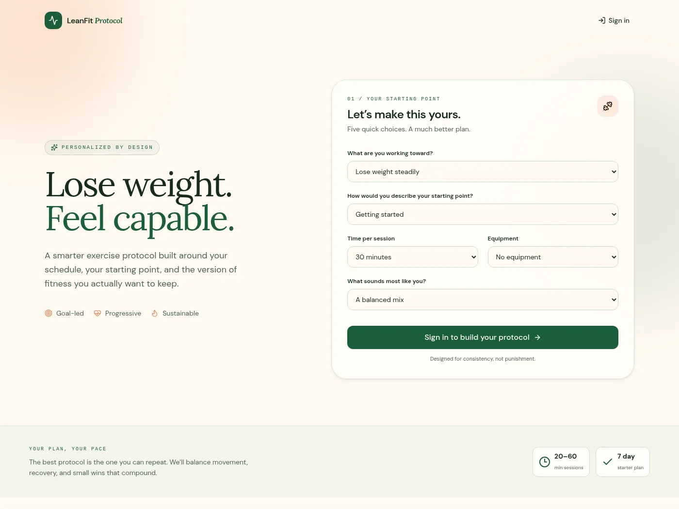 LeanFit Protocol