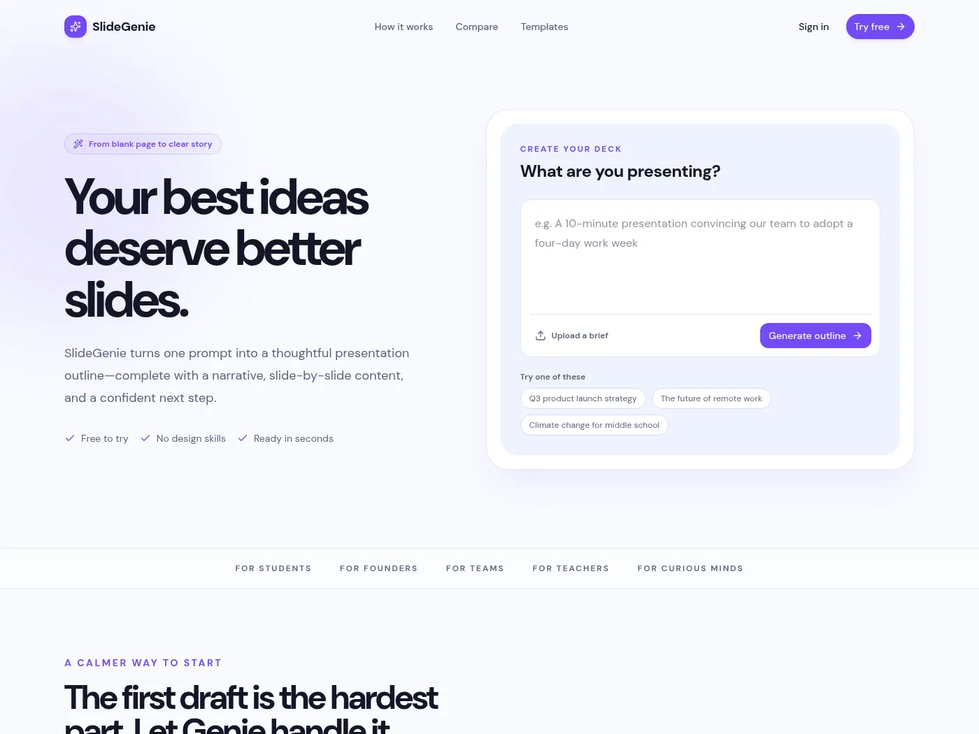 SlideGenie AI Presentations