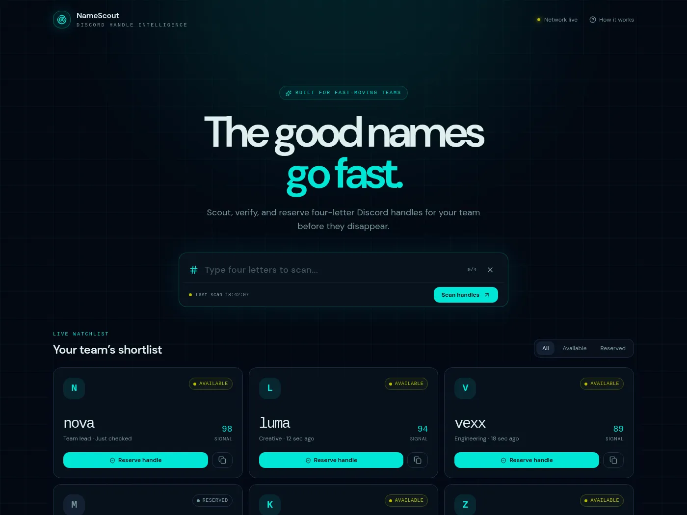 Discord NameScout