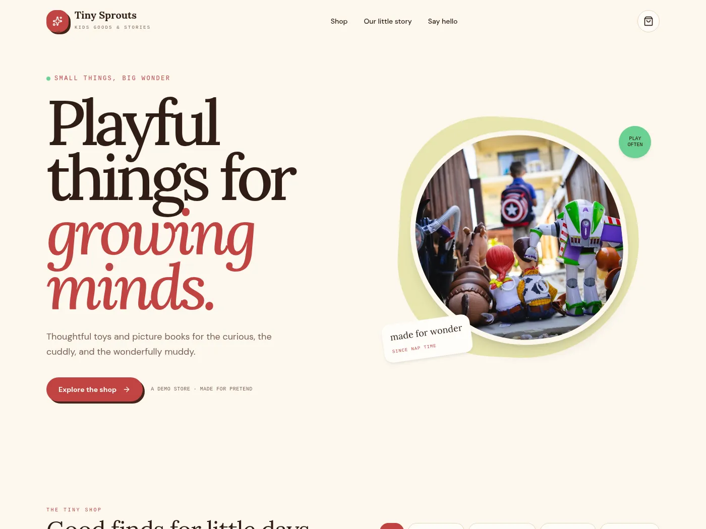 Tiny Sprouts Kids Store