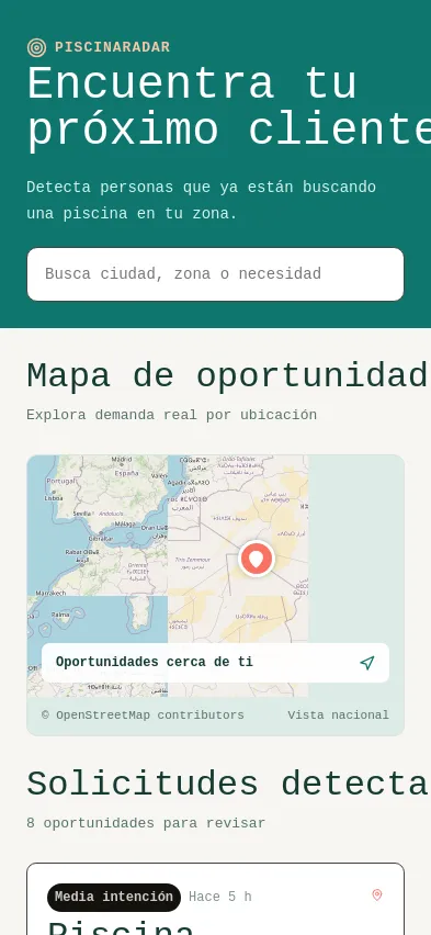 Piscinas Finder App