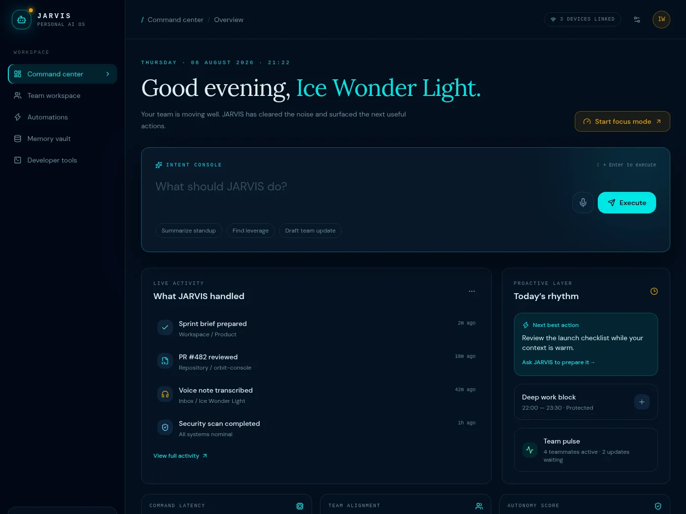 JARVIS Personal AI OS