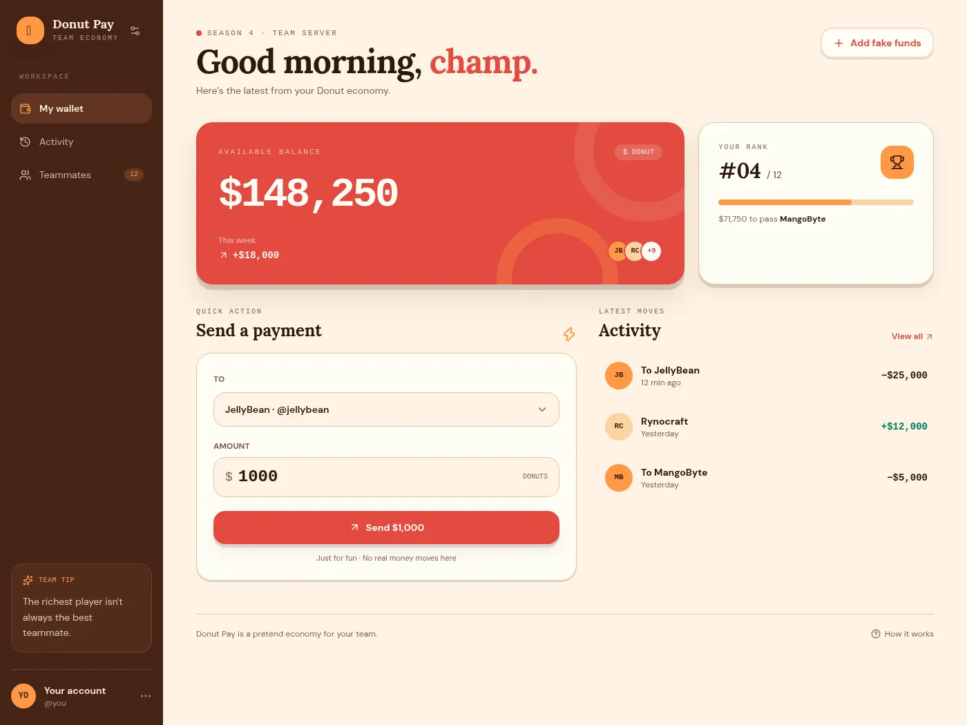 Donut SMP Pay Simulator