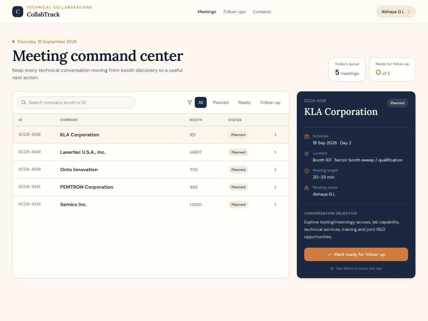Tech Collaboration Tracker