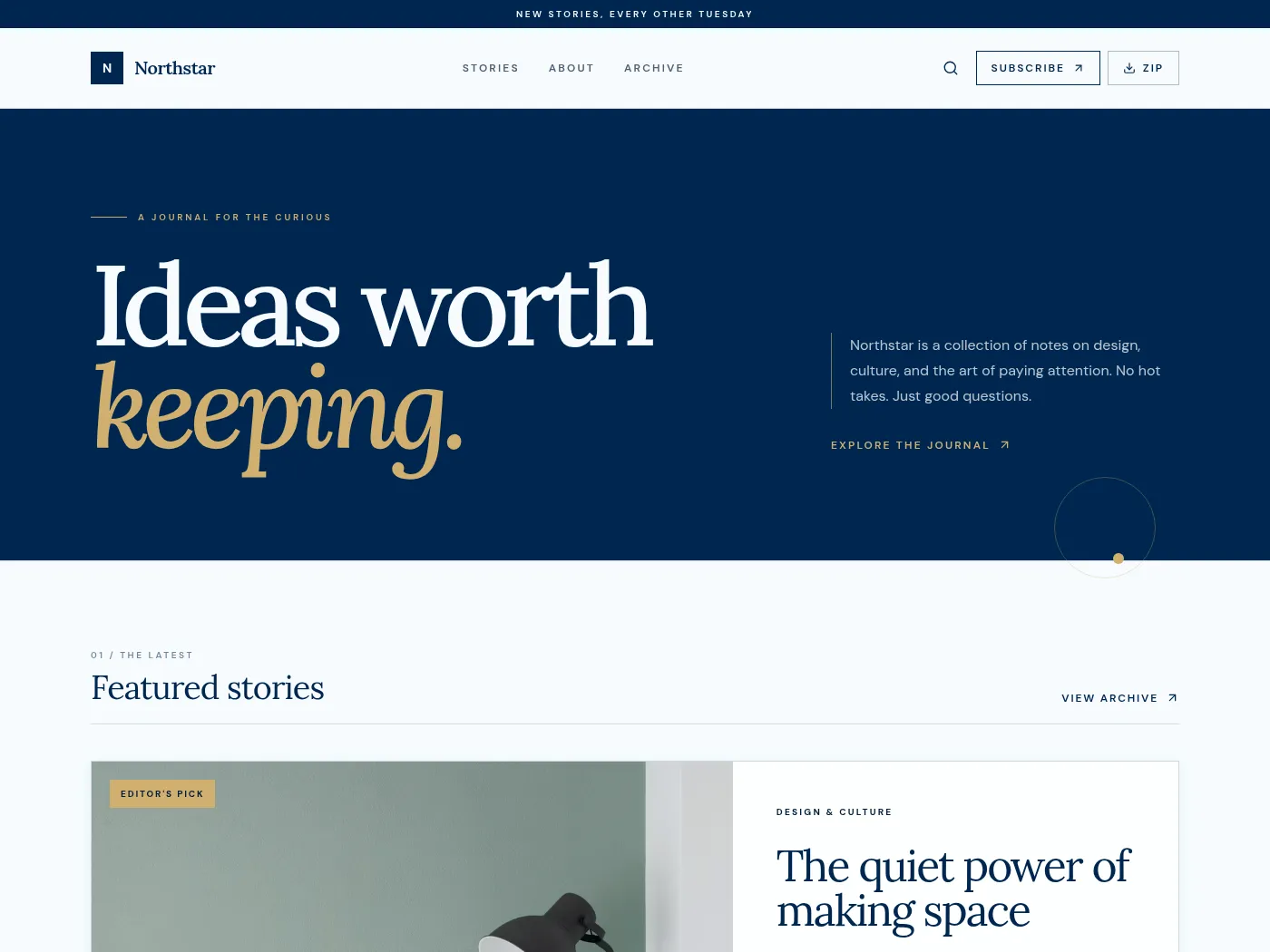 Navy Clean Blog Template