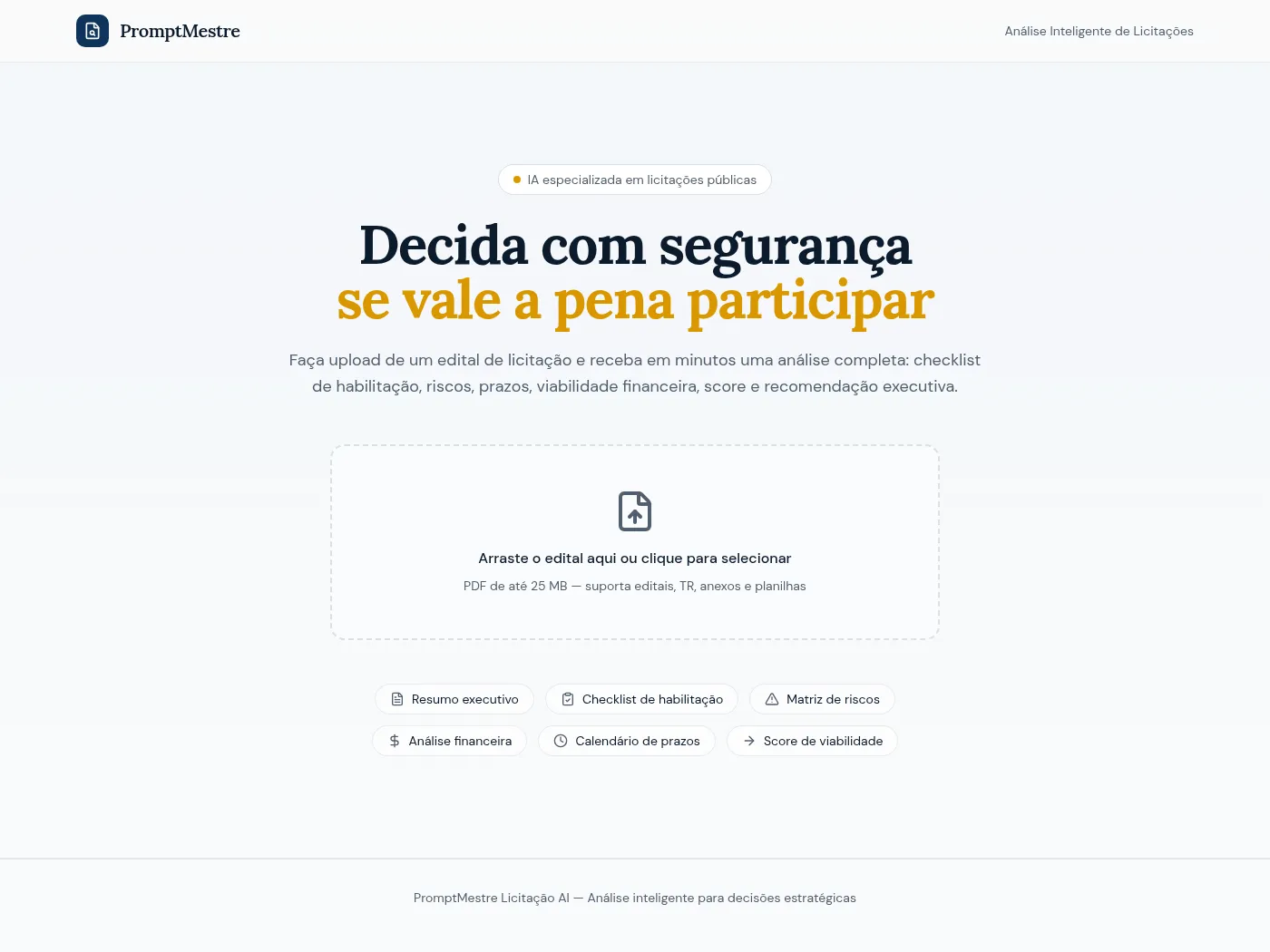 PromptMestre Licitação AI