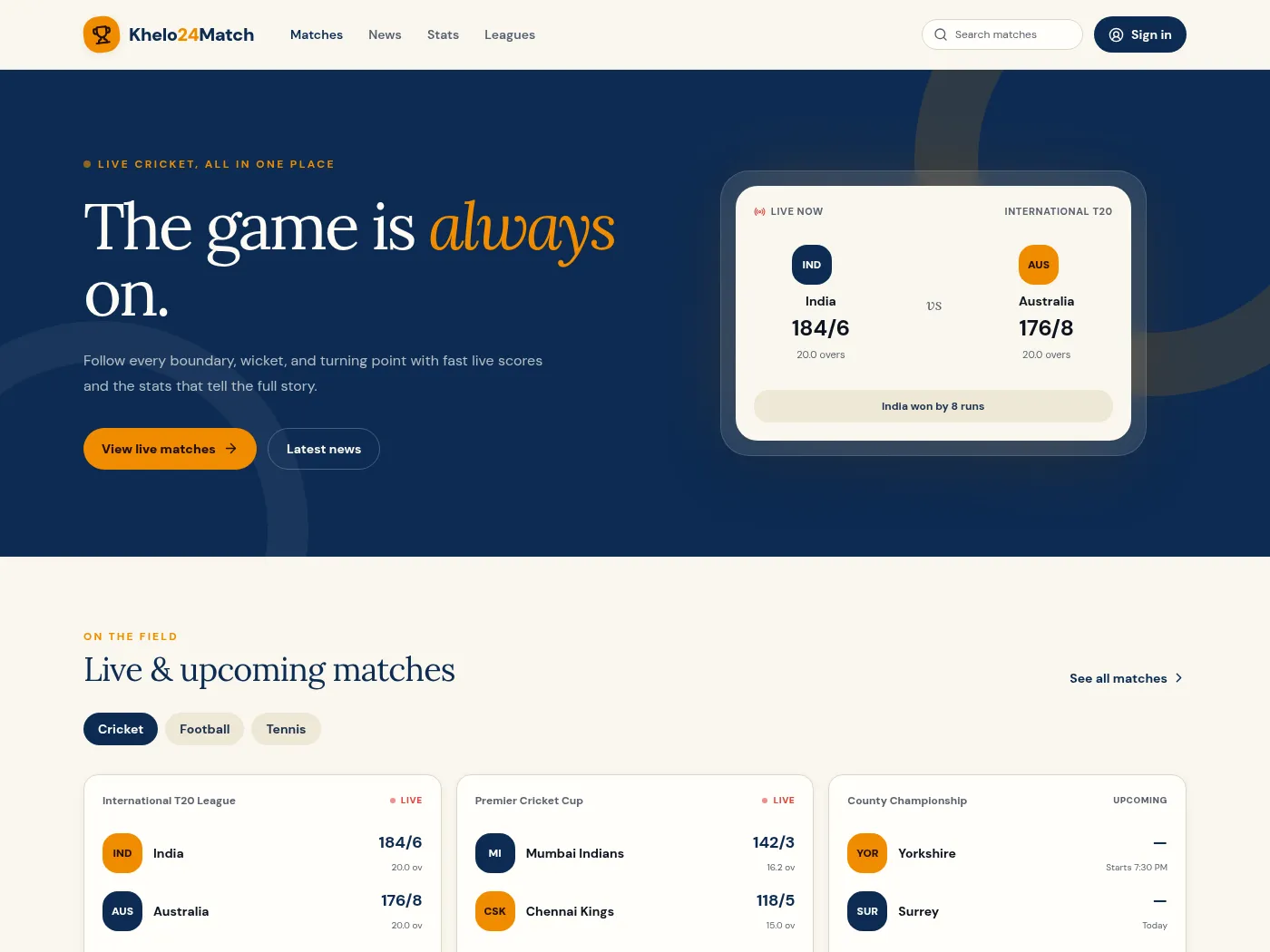 Khelo24Match Hub