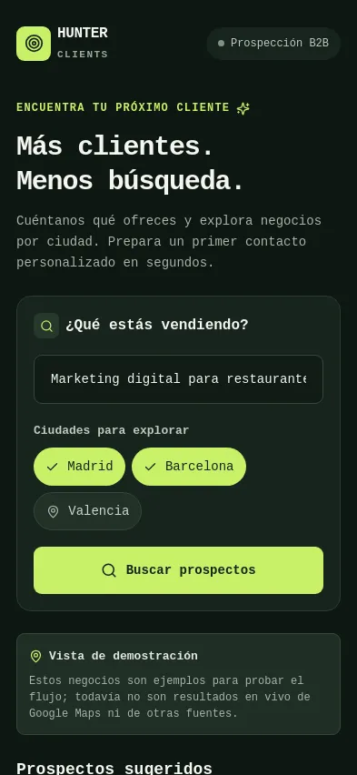 Hunter Clients App