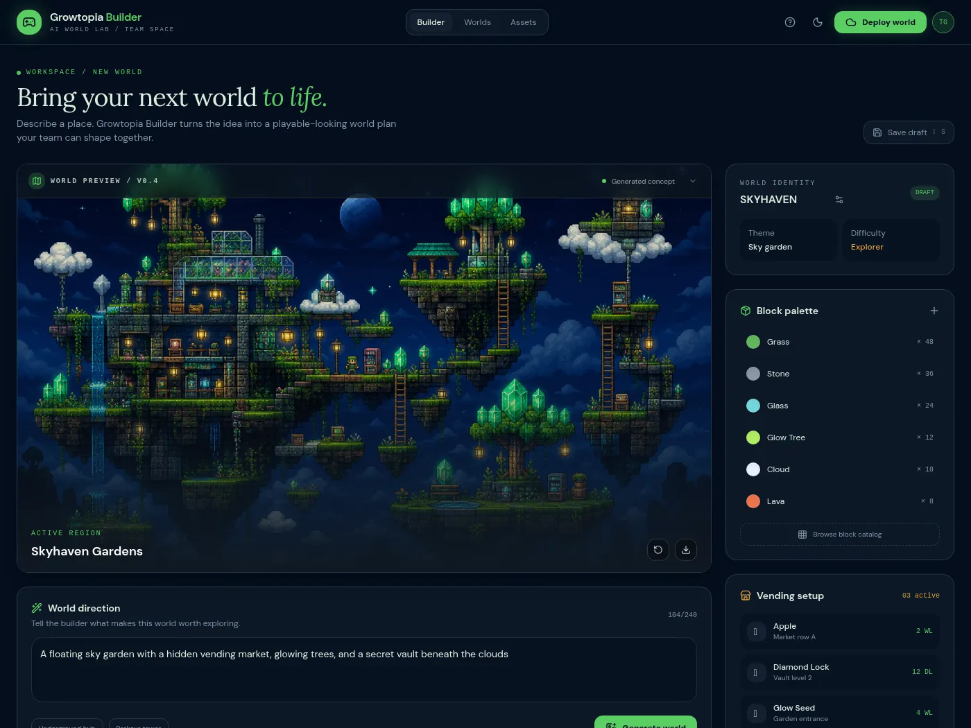 Growtopia AI World Builder