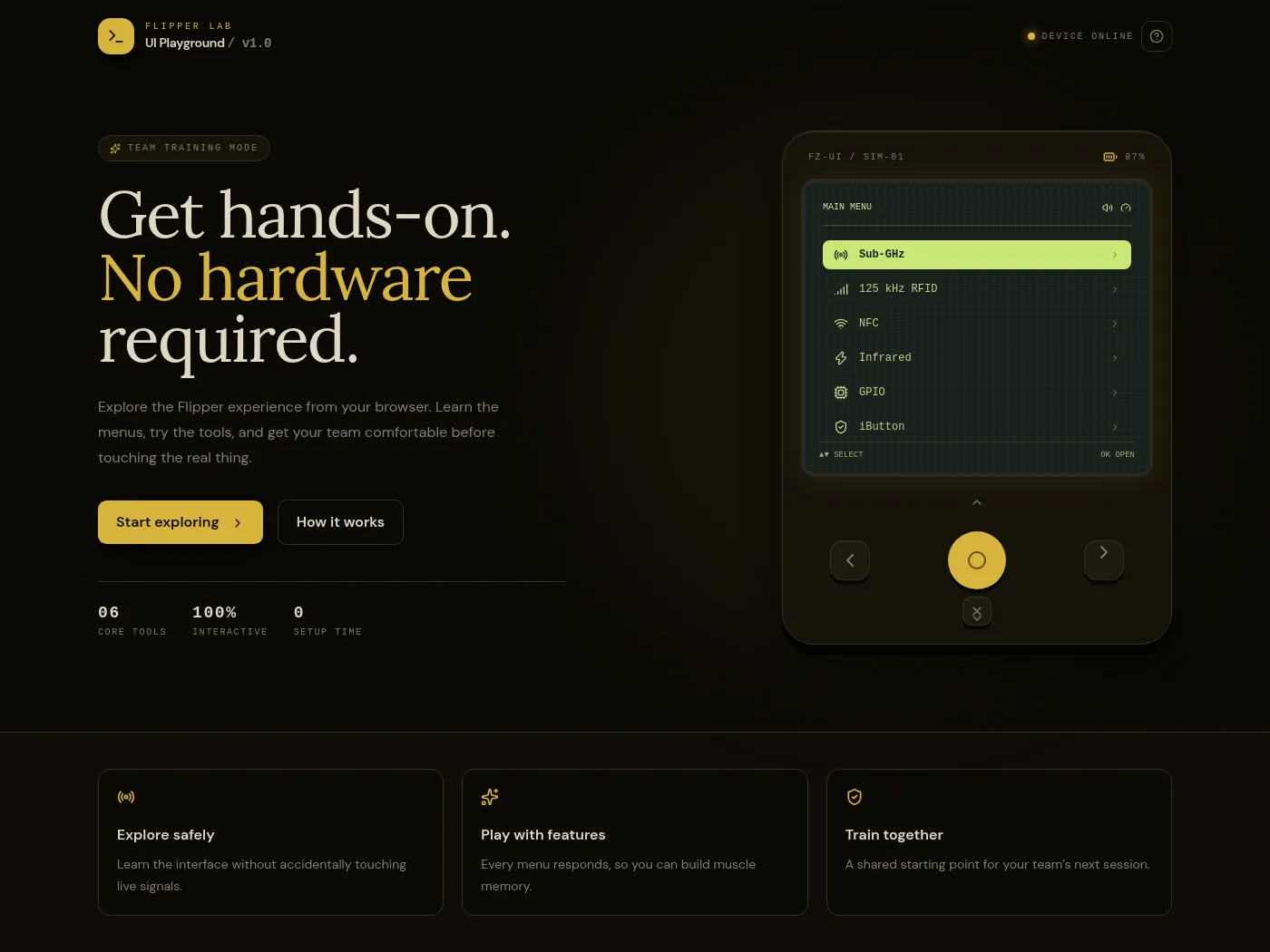 Flipper Zero UI Playground