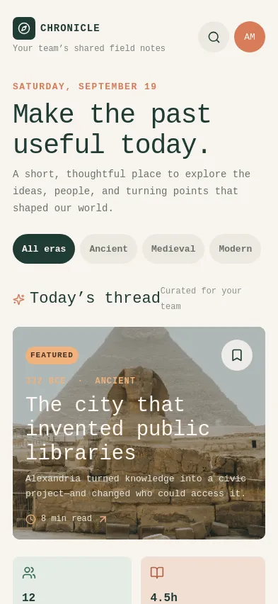 History Explorer Mobile