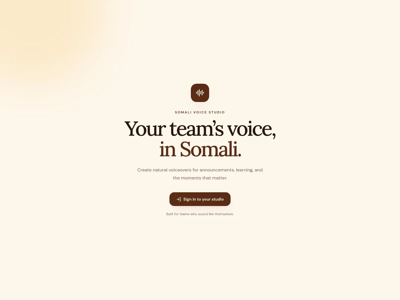 Somali Voice Cloner