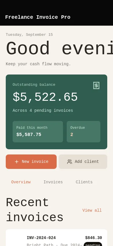 Freelance Invoice Pro