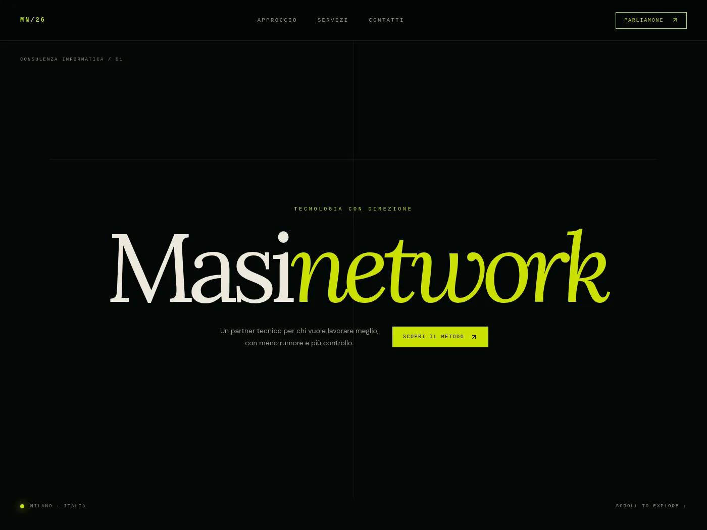 Masinetwork Web Landing