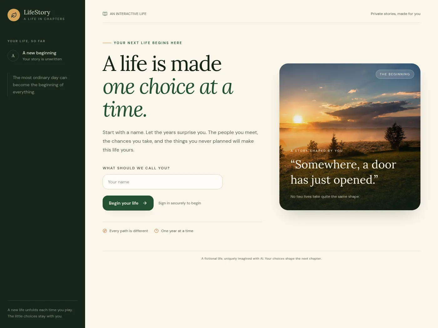 LifeStory Simulator