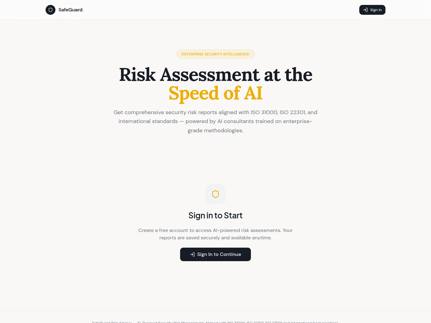 SafeGuard Risk Advisor