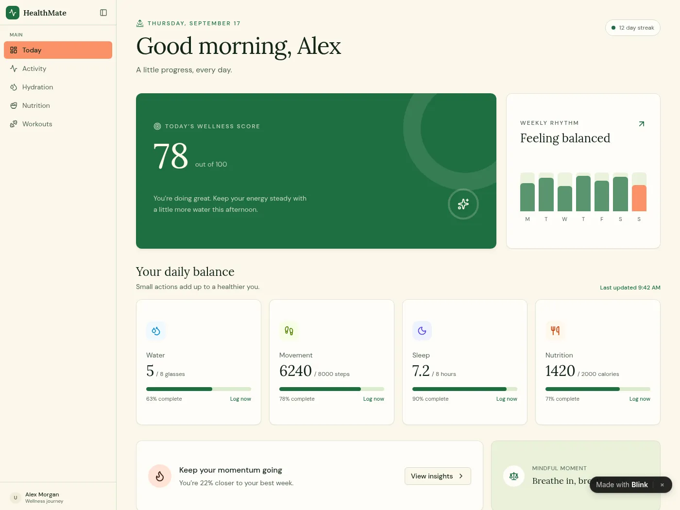 HealthMate Tracker