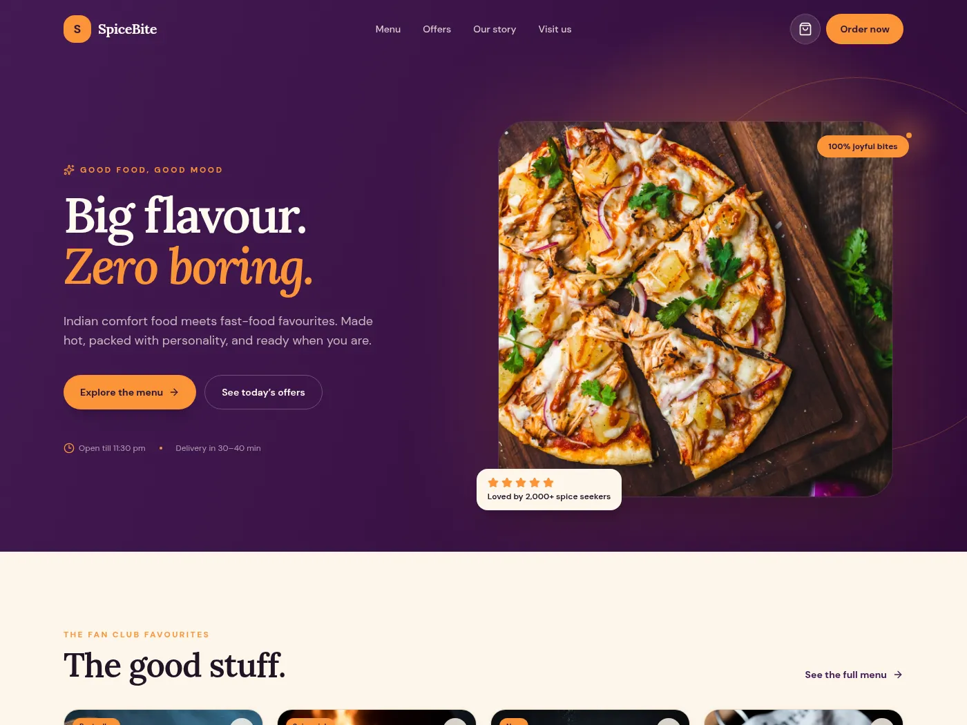 SpiceBite Restaurant Website