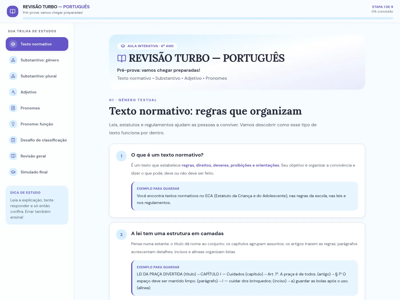 Revisão Turbo Português