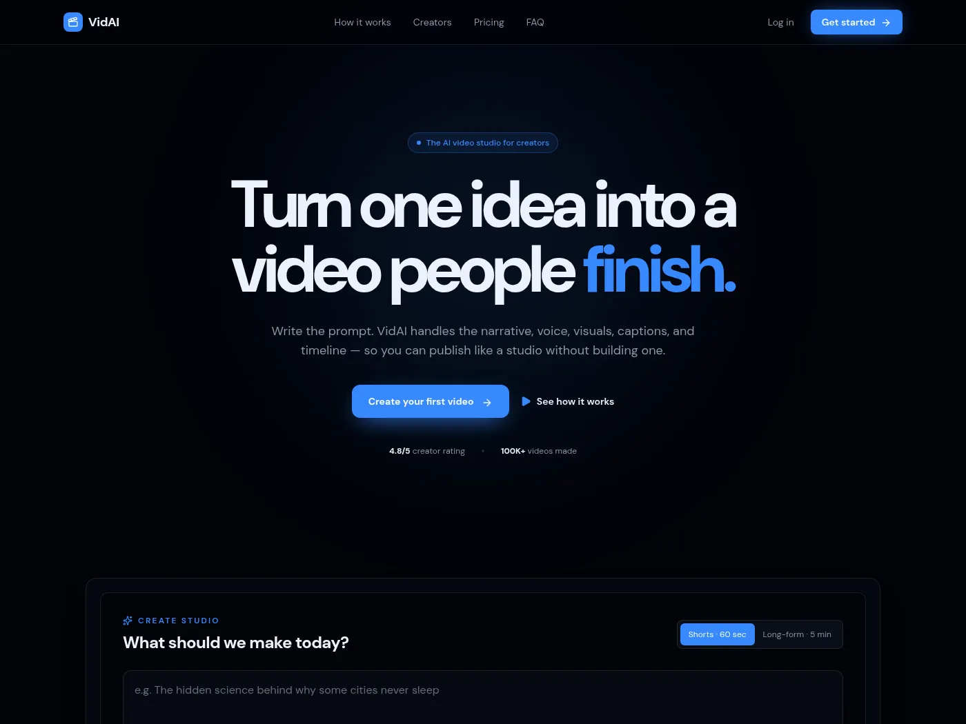 VidAI Video Generator