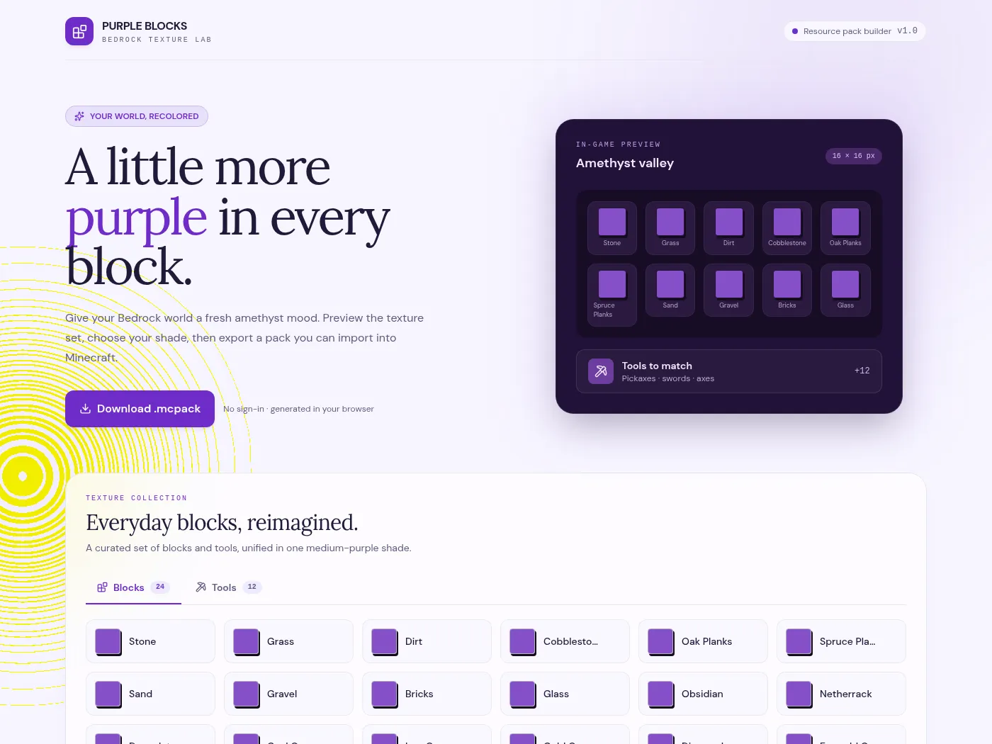 Purple Blocks Toolkit