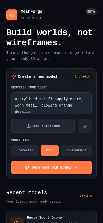 AI 3D Model Maker