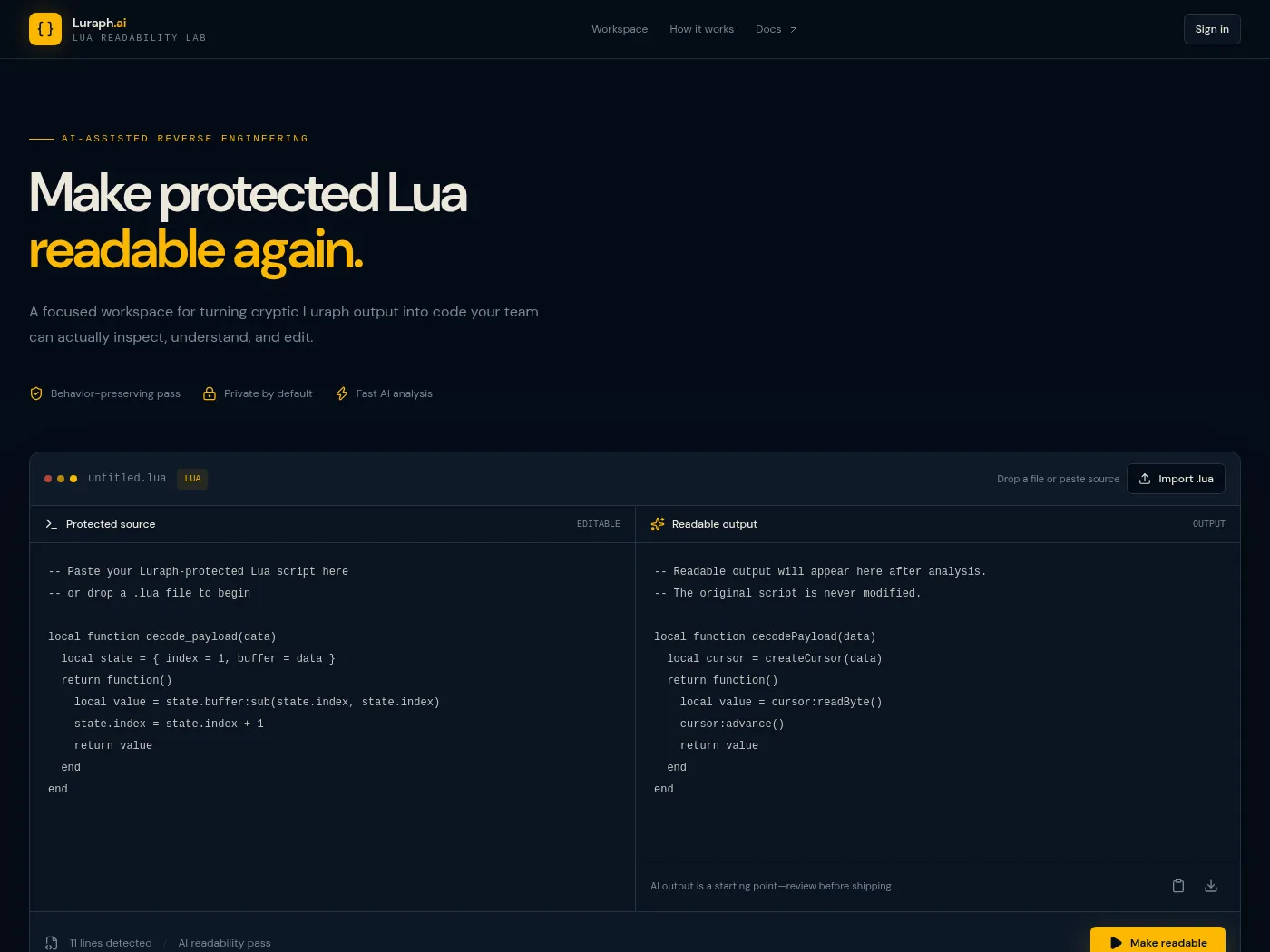 Luraph Deobfuscator AI