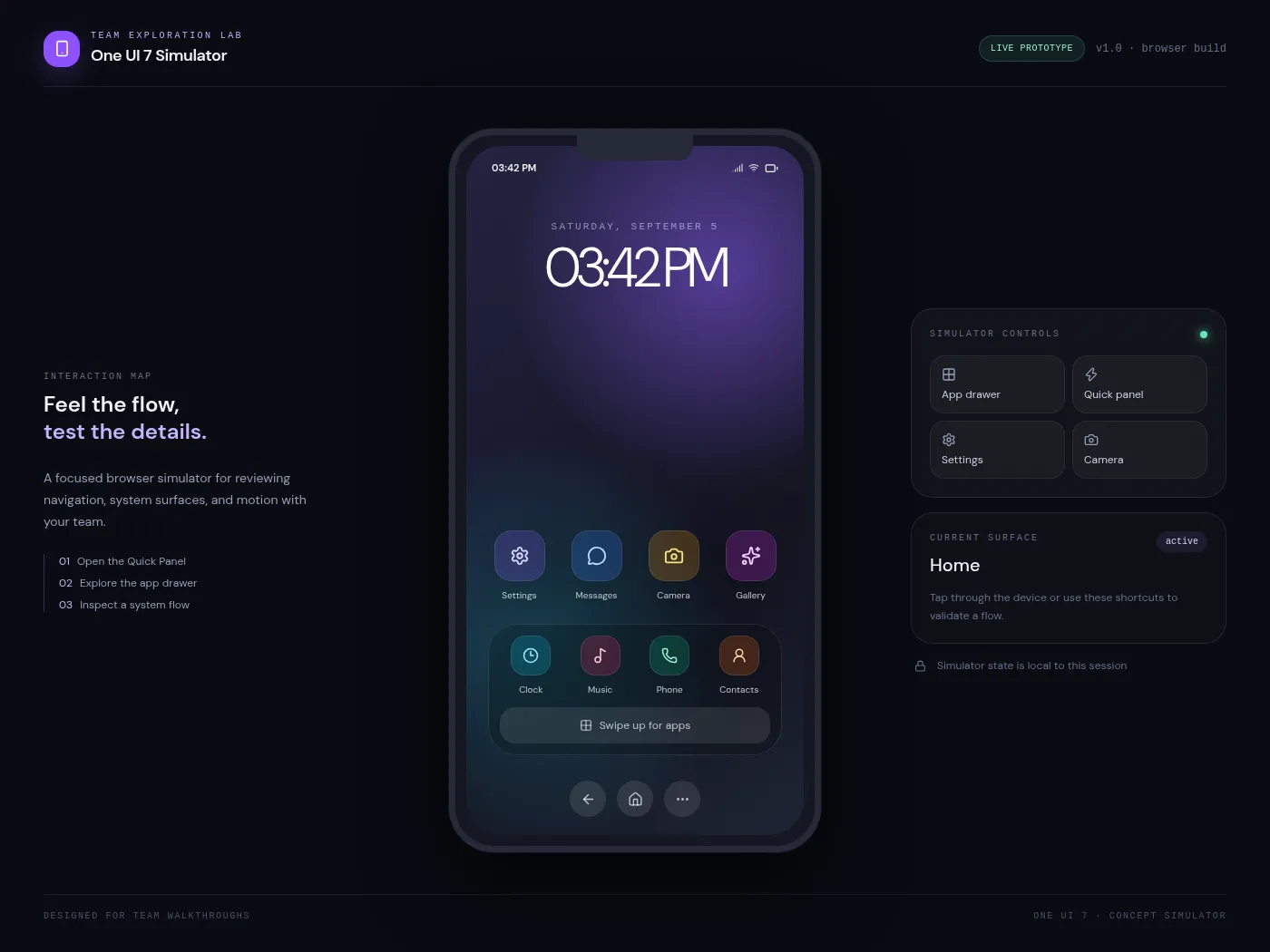 One UI 7 Simulator