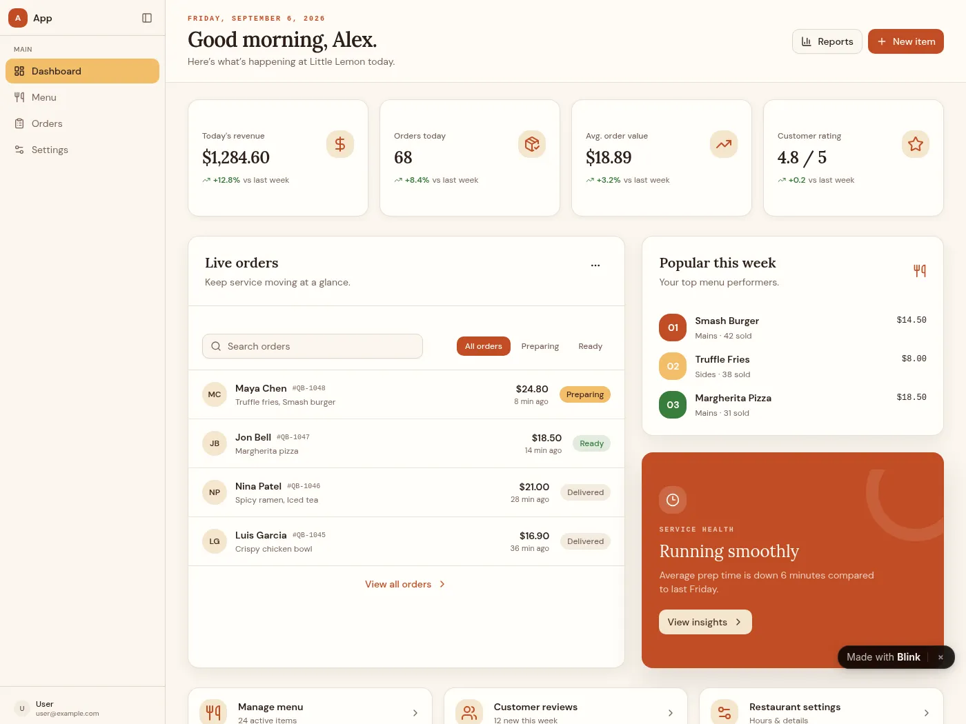 QuickBite Ordering System