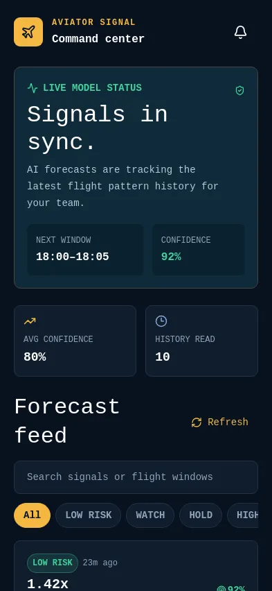 Aviator Signal Predictor