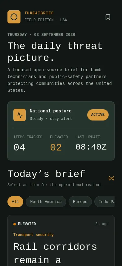 ThreatBrief Mobile