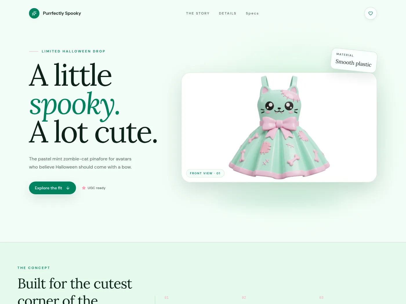 Pastel Zombie Cat Dress