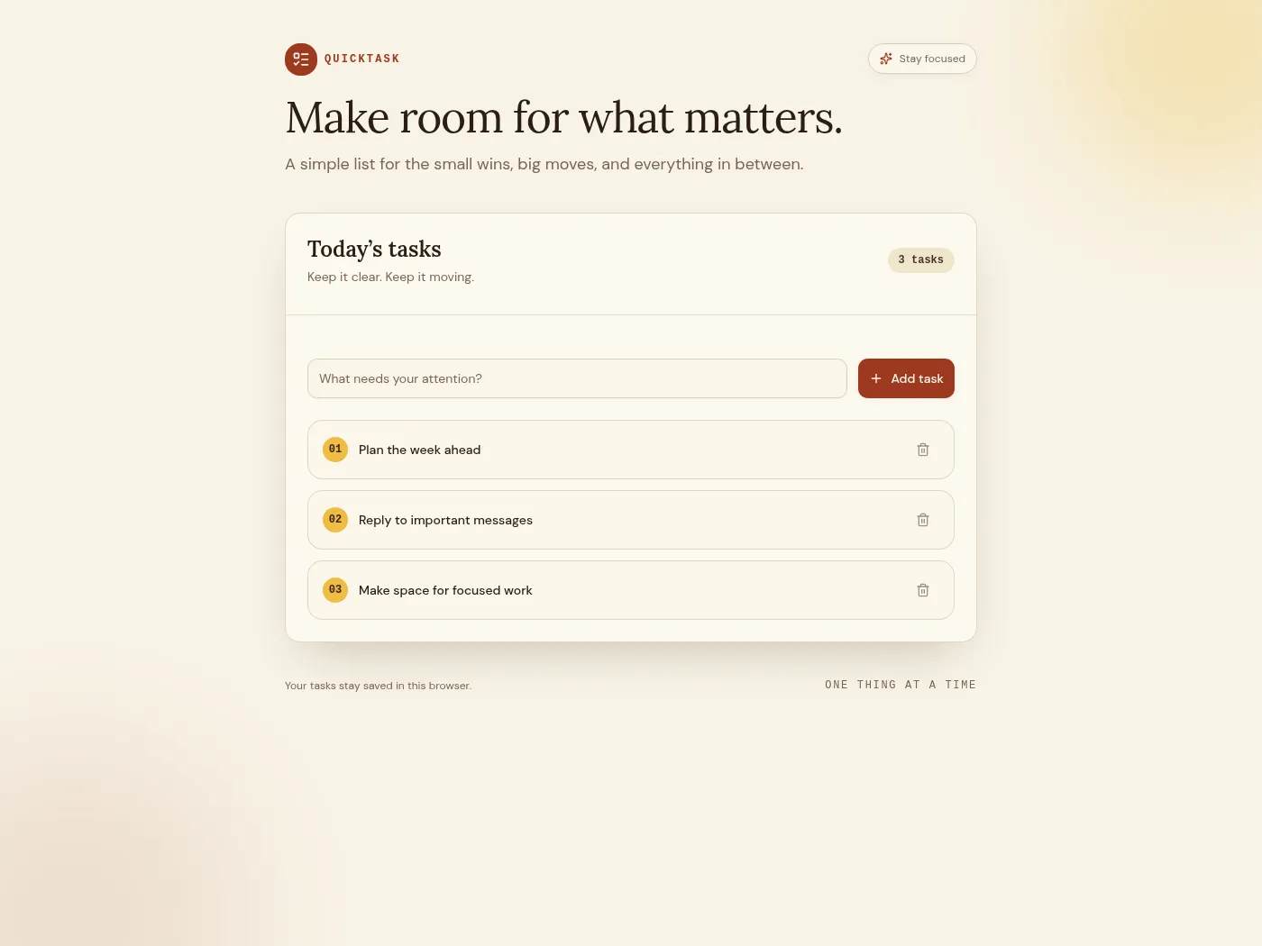 QuickTask Tracker